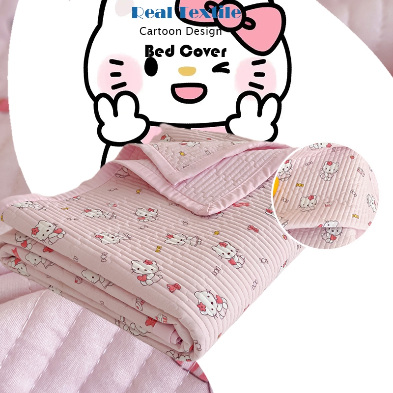 Sanrio Antibacterial Bed Cover Double-Layer Gauze Hello Kitty & Melody ...
