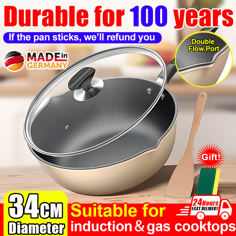 [24 hours delivery] Non-Stick Pan 28cm/30cm/32cm/34cm non stick pan ...