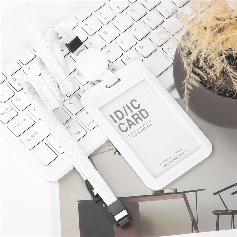 Work Badge Holder Plastic ID Cards Holder Removable Name Tag Holder ...