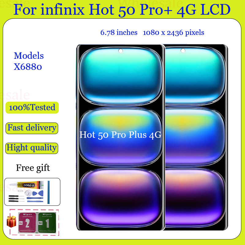 Original AMOLED Infinix Hot 50 Pro Plus 4G X6880 LCD Display Touch ...
