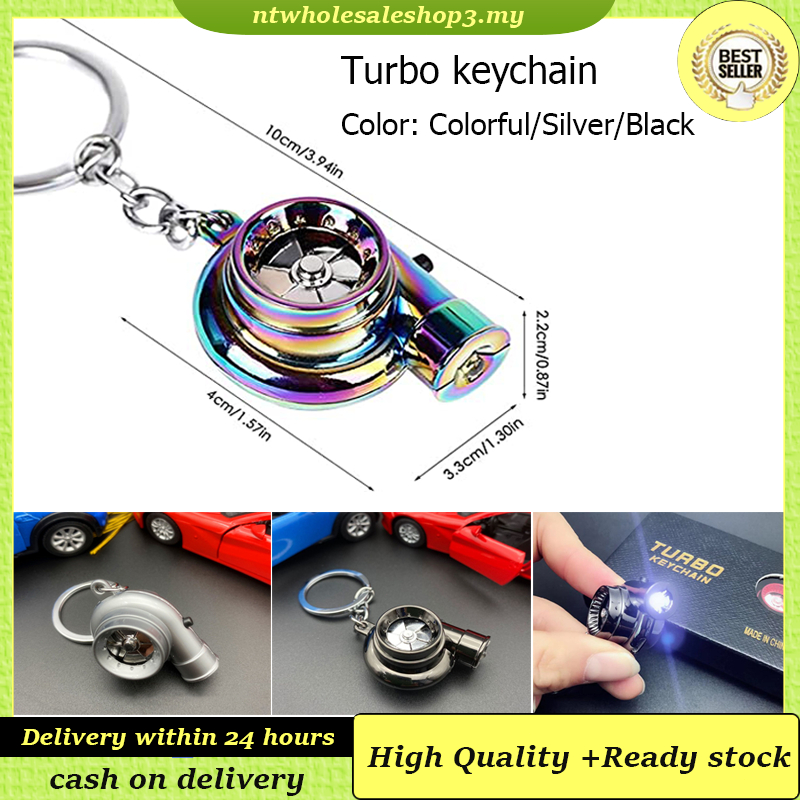 【Local delivery】Car Metal Keyring Sound Turbo Key Sleeve Bearing ...