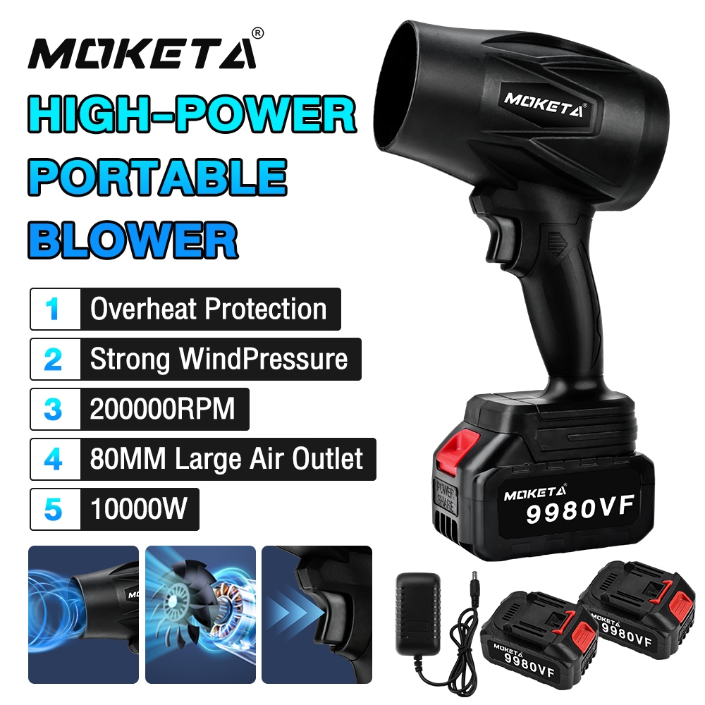 200000rpm 998VF Cordless Blower Portable Electric Blower Rechargeable ...