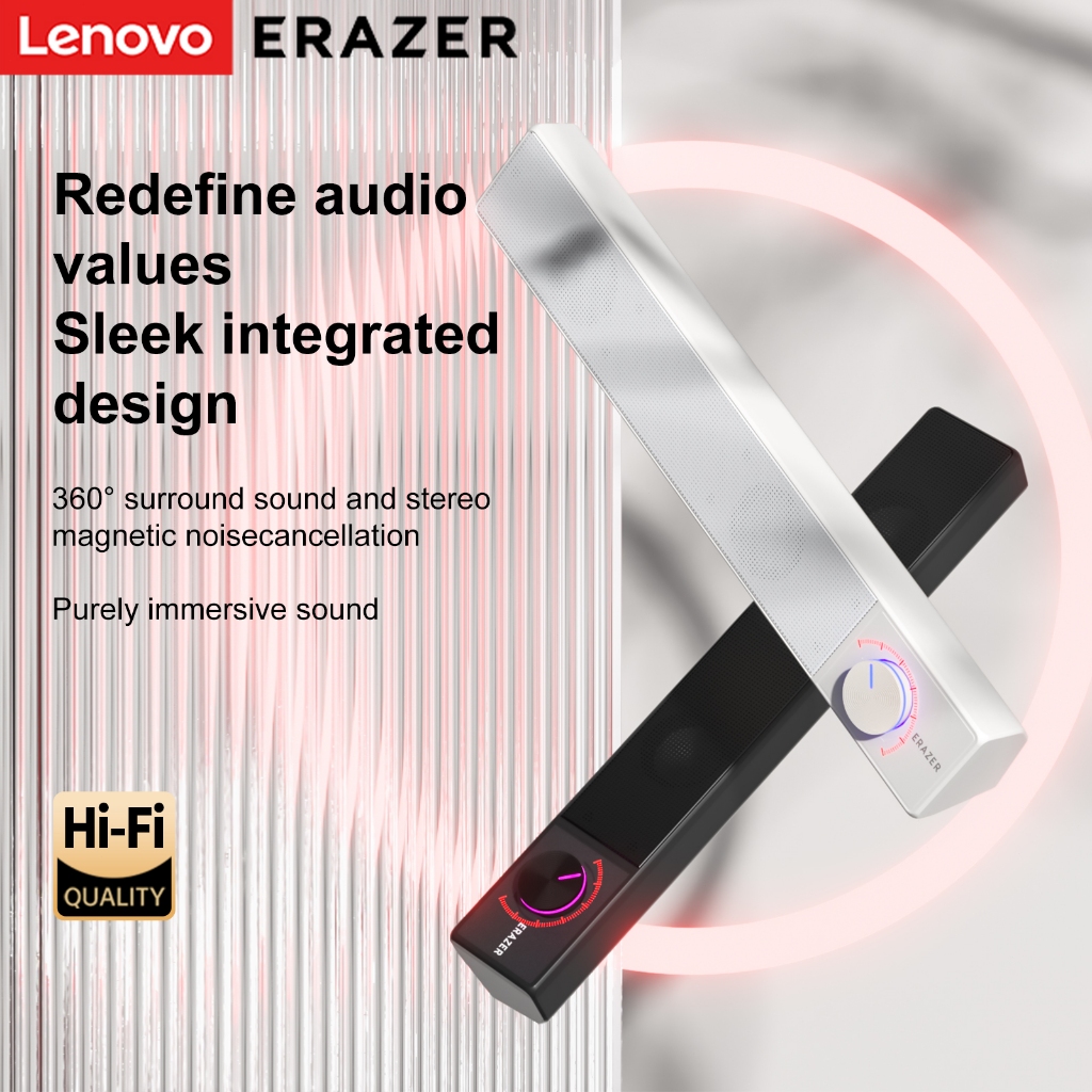 Lenovo Erazer A101 USB Powered Wired Desktop Speakers 3.5mm Audio Jack ...