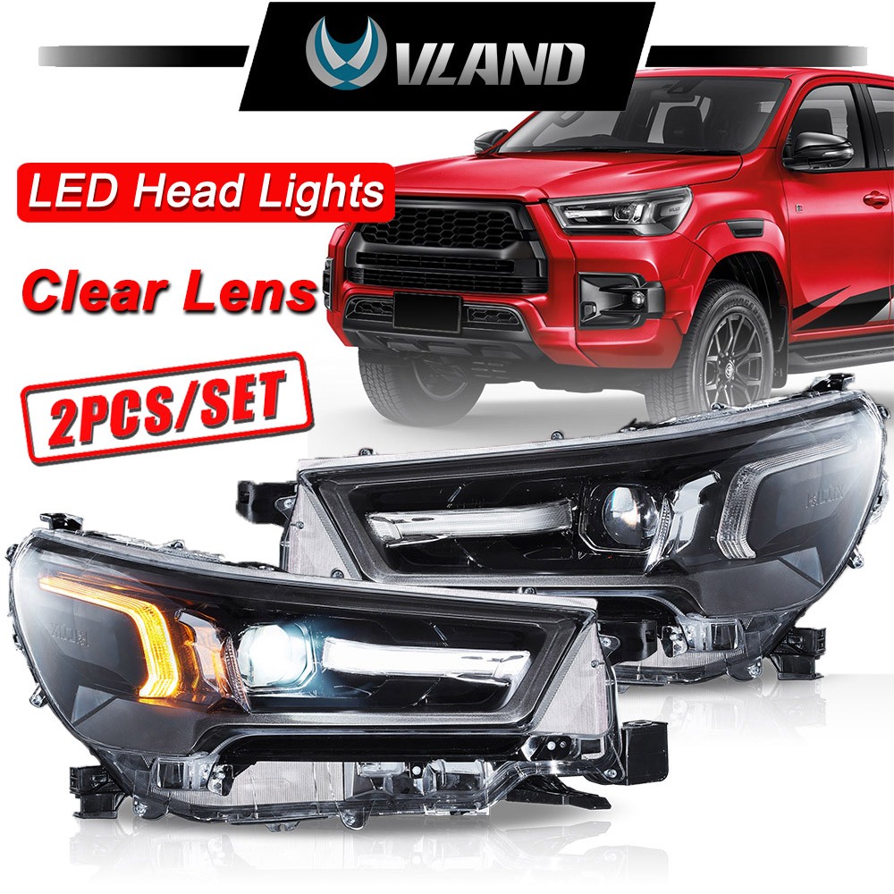 VLAND LED Headlights OEM Style For Toyota Hilux 2021-UP Revo Vigo Rocco Front Car Lamp Plug&Play ...