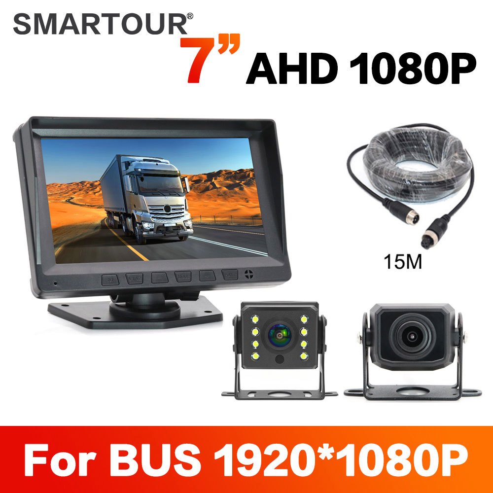 7 Inch AHD TFT LCD Vehicle Rear View Monitor With AHD 1080P Backup ...