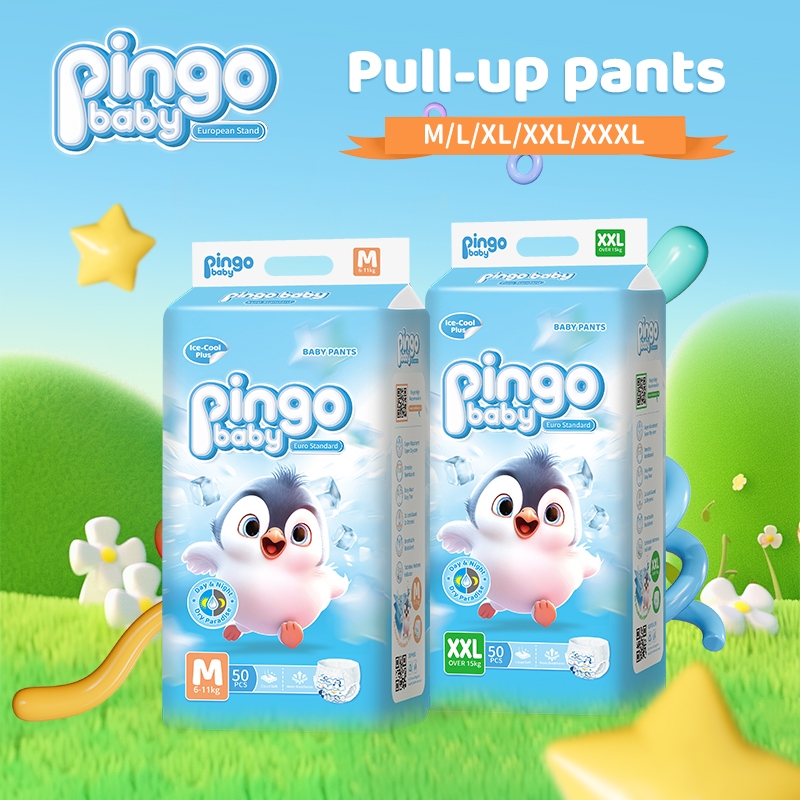 Pingo Pull-Up Pants Premium Diapers Size-S M L XL XXL XXXL 50PCS baby ...
