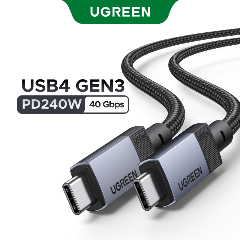 UGREEN USB4 Gen3 40Gbps 1M Bulit in E-Marker Chip USB-C to USB-C 240W Charging Data Cable ...