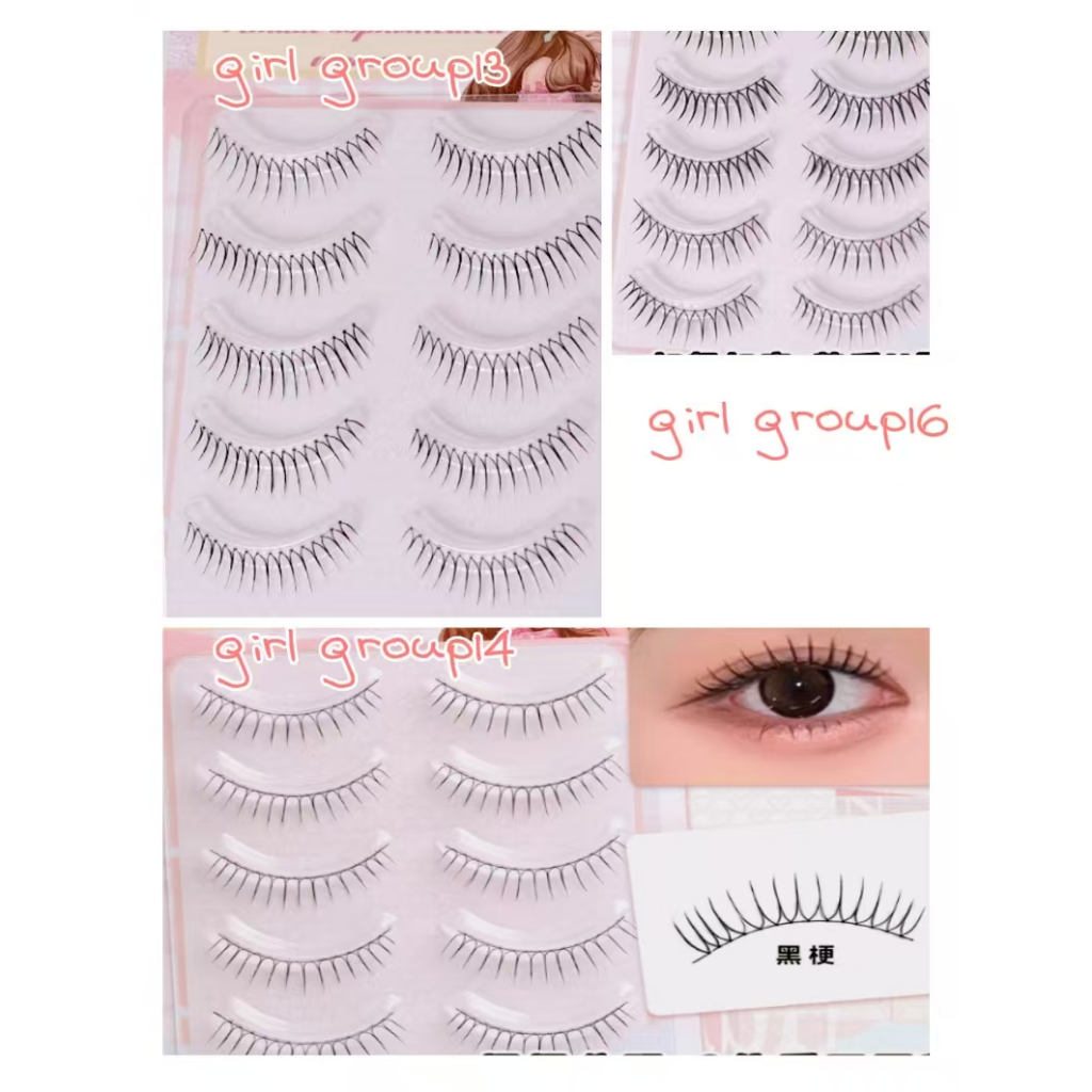 Natural enlarged thick eyelashes girls DIY anime voluminous strip false ...