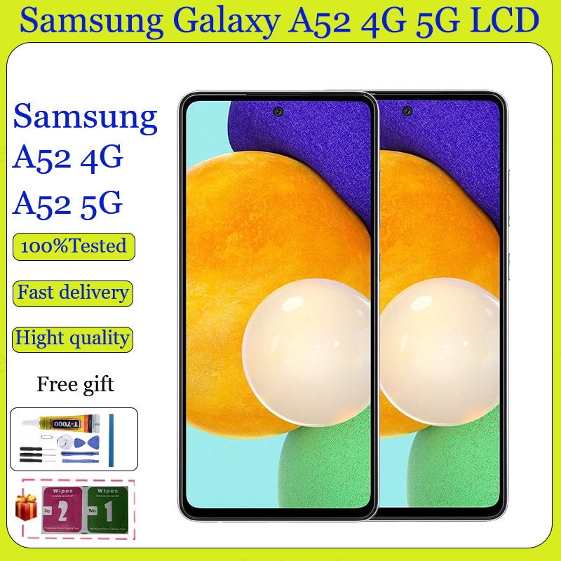Original AMOLED Samsung Galaxy A52 4G 5G LCD Display Touch Screen ...