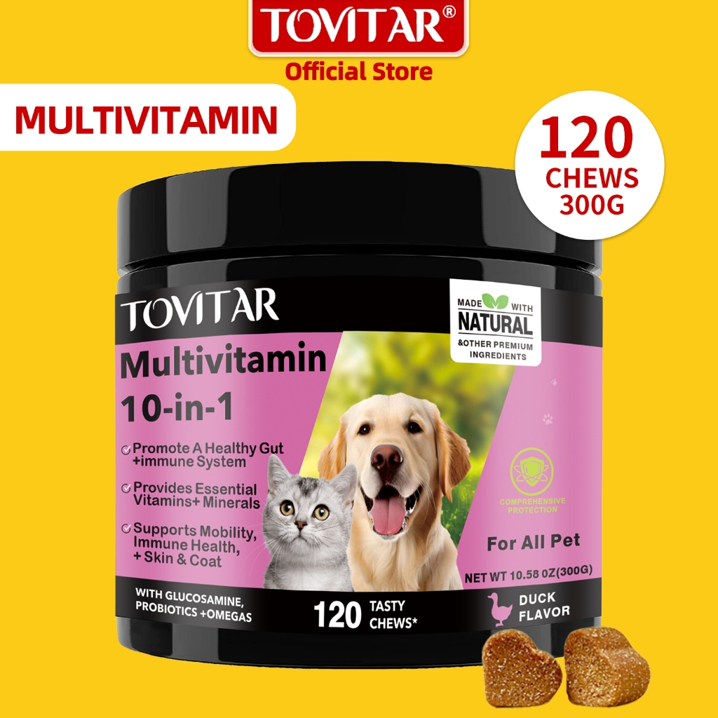 Tovitar® Multivitamin Cat and dog 120 Soft Chews - Omega 3 | Vitamin Bs ...