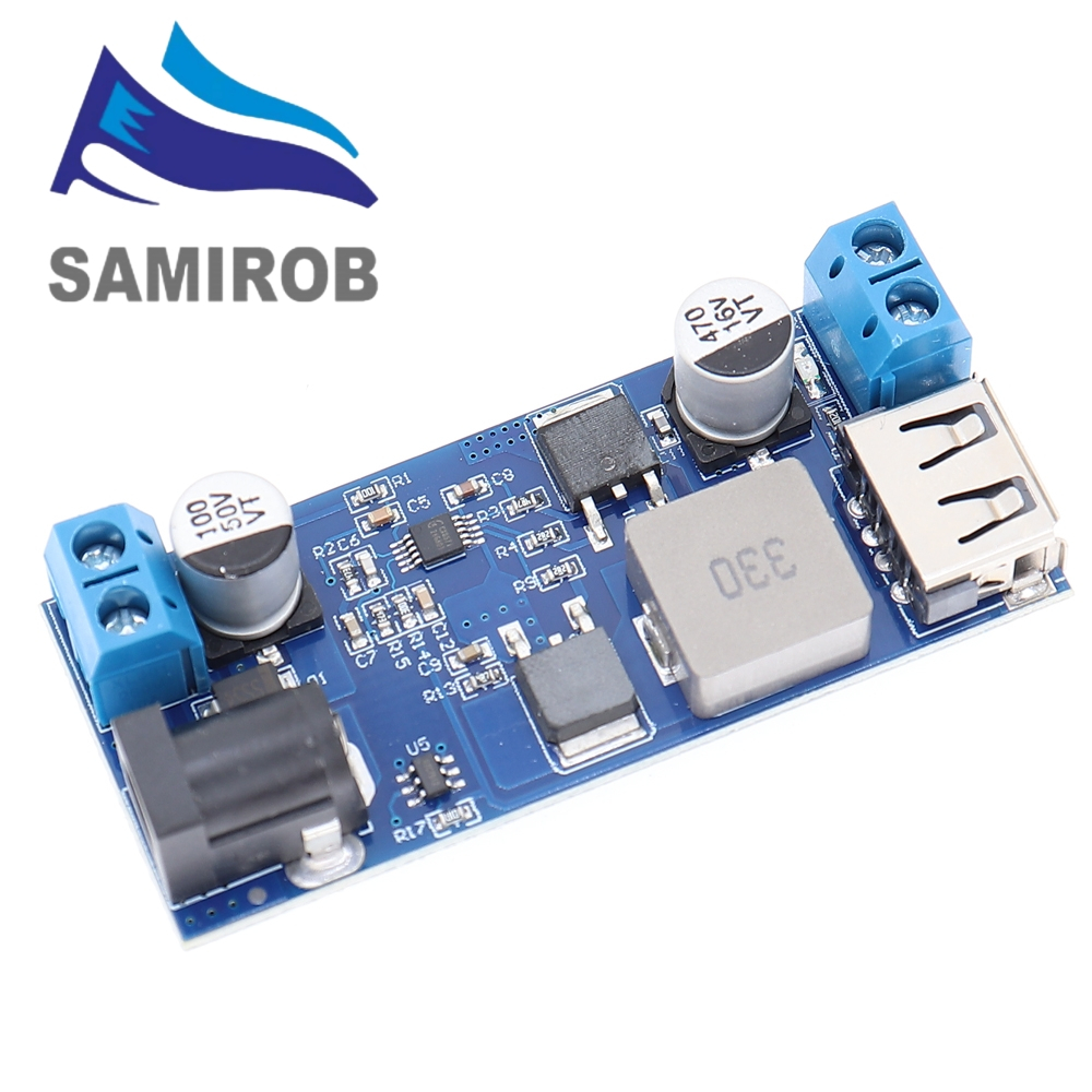 DC-DC 24V/12V To 5V 5A Step Down Power Supply Buck Converter Replace LM2596S Adjustable USB Step ...