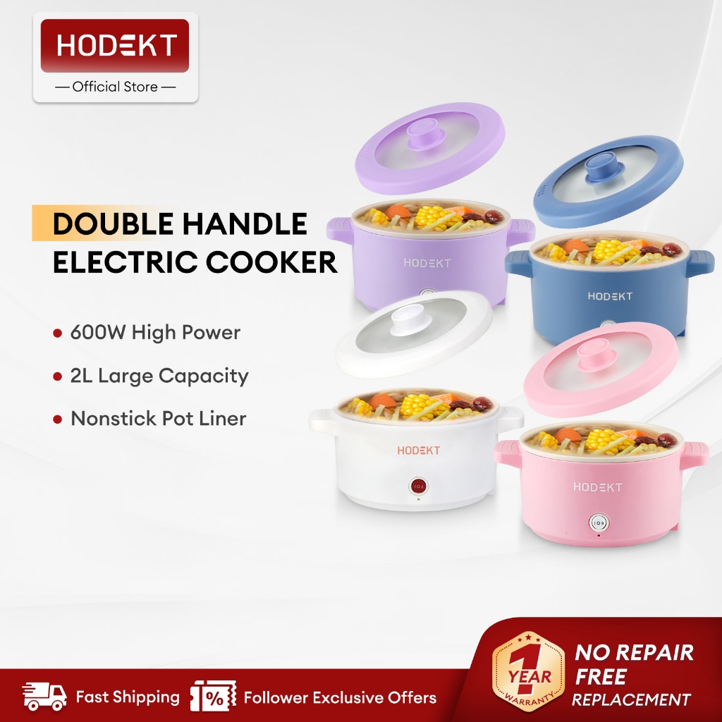 HODEKT 2.0L Mini Rice Cooker Multi-Functional Machine Non-Stick Inner ...