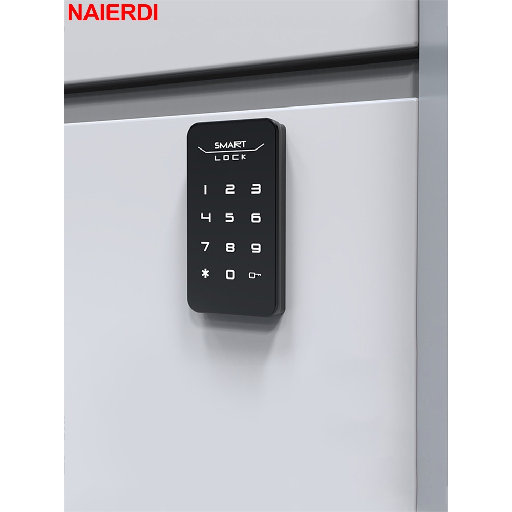 NAIERDI Smart Biometric Cabinet Lock Black Keyless Fingerprint Locks ...