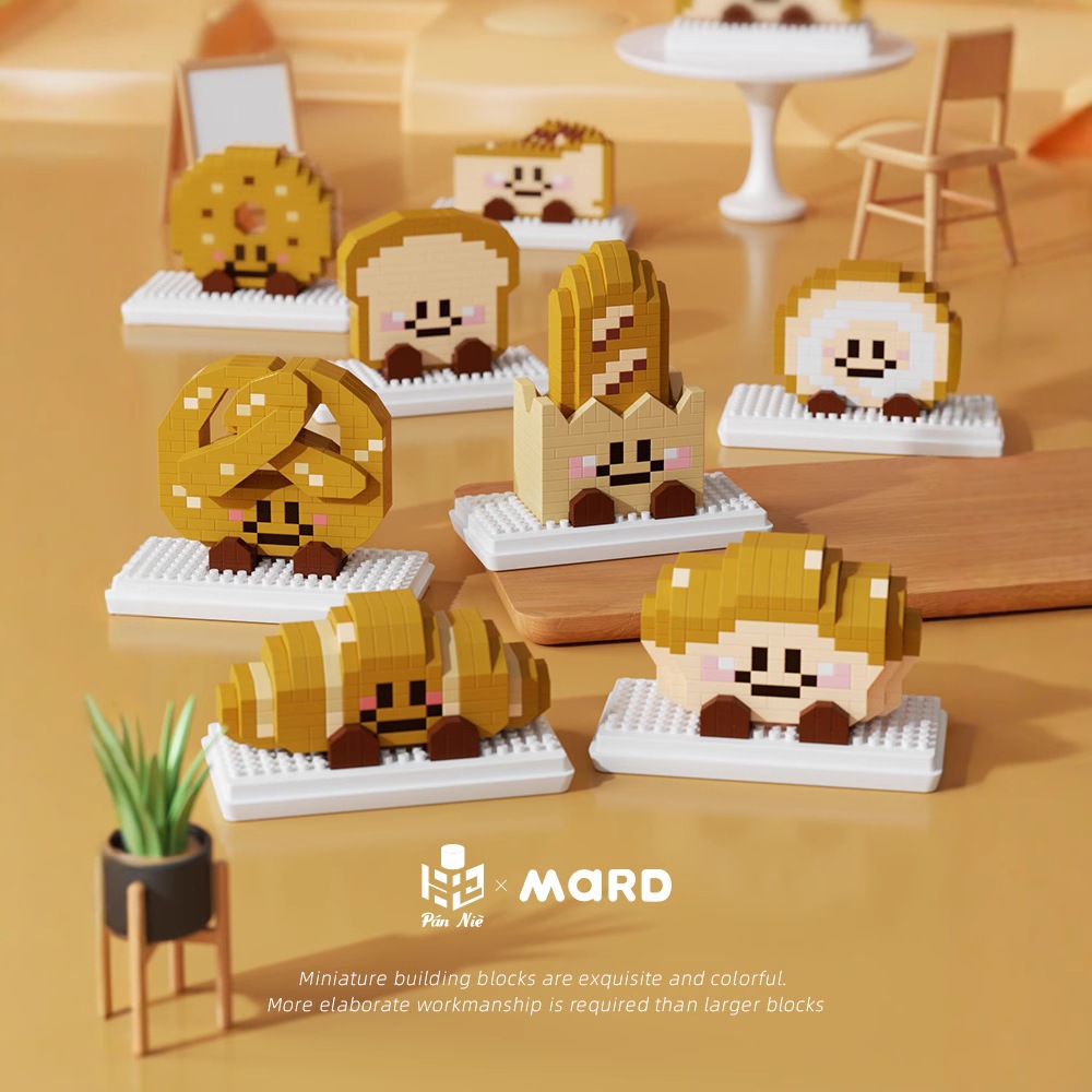 Sunshine bread Lego Bagel Bread Toast Swiss Assembling Bagel Building ...