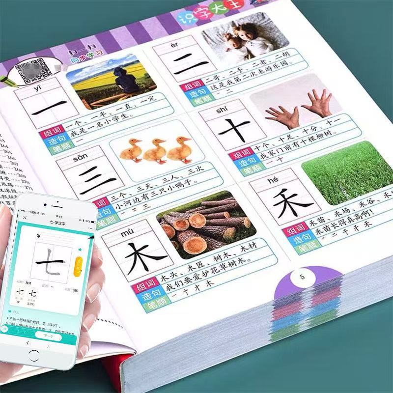 288Pages Chinese Characters Picture Book Chinese Strokes Sight Words ...
