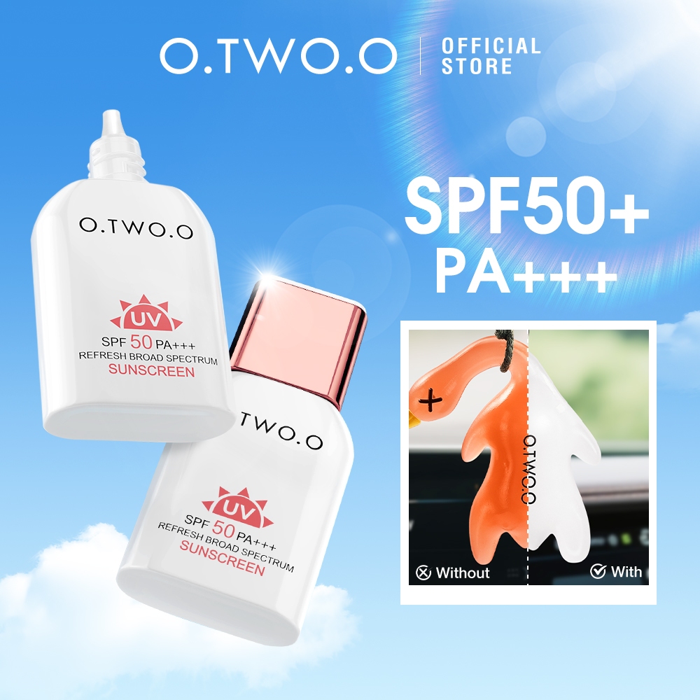 O.TWO.O Sunscreen SPF50/PA+++ Oil Control Long lasting 30g Pelindung ...