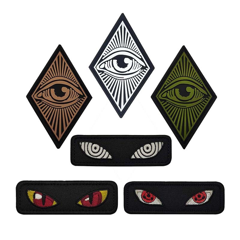 PVC Rhombus Panoramic Eye Patches,Cat Tiger Eyes,Evil Eye Embroidered ...