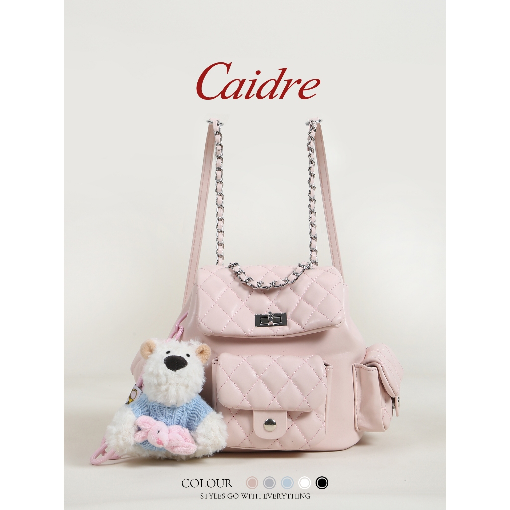 Caidre Mini Backpack Female Commuter Diamond Chain School Bag Small ...