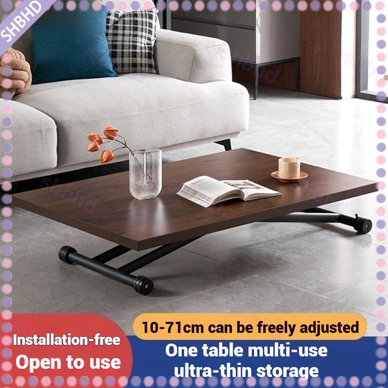 Multifunctional Liftable Foldable Table Liftable Coffee Table Dining ...