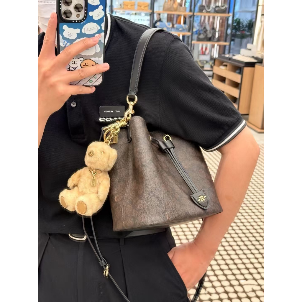 Bucket Bag Rowan Ladies One-Shoulder Messenger Underarm Bag Drawstring ...