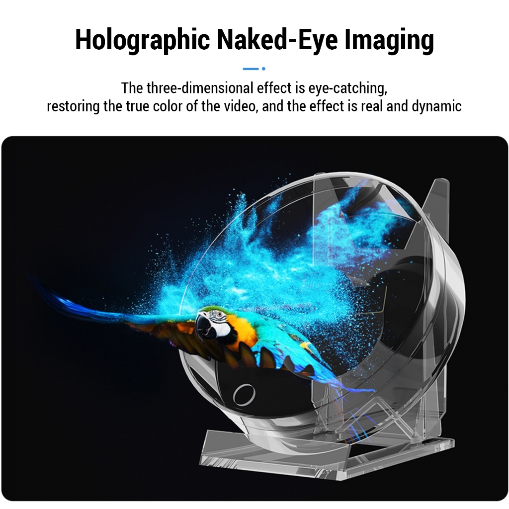 3D Hologram Fan 11cm LED Holographic Projector Advertising Machine Portable Desktop Naked-Eye ...