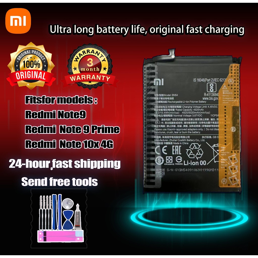 Xiaomi Battery Orginal For Xiaomi Redmi Note9 Note 9 Prime Note 10x 4G ...