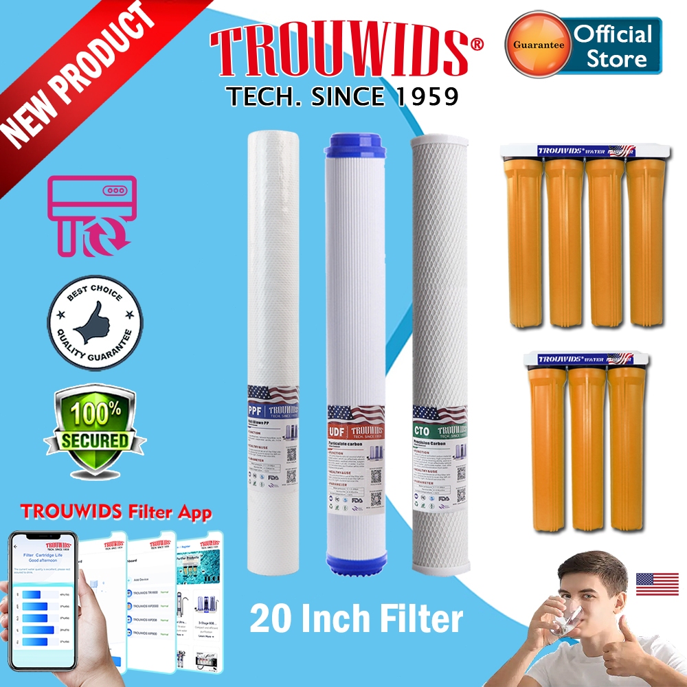 TROUWIDS High Flow Activated Carbon Filter Cartridge Outdoor Water ...