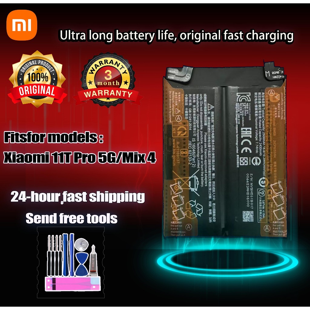 Xiaomi Battery Orginal For Xiaomi 11T Pro 5G Mix 4 Replacement ...