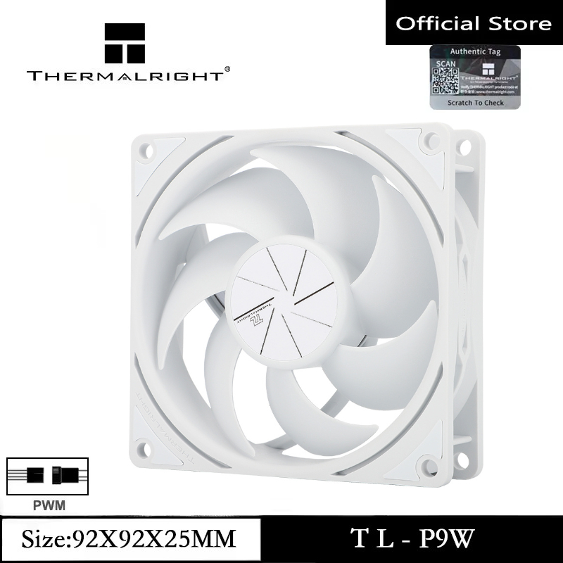 Thermalright TL-P9W White 92mm CPU Fan Computer Case Quiet Fan chassis ...