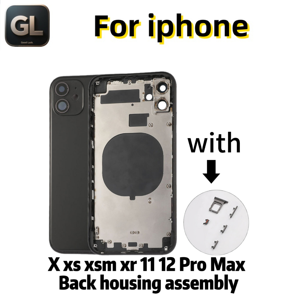 Replacement Back Cover Housing For iphone X XS XSM XR 11 11P 12 12P 12PM Rear Battery Door Frame ...