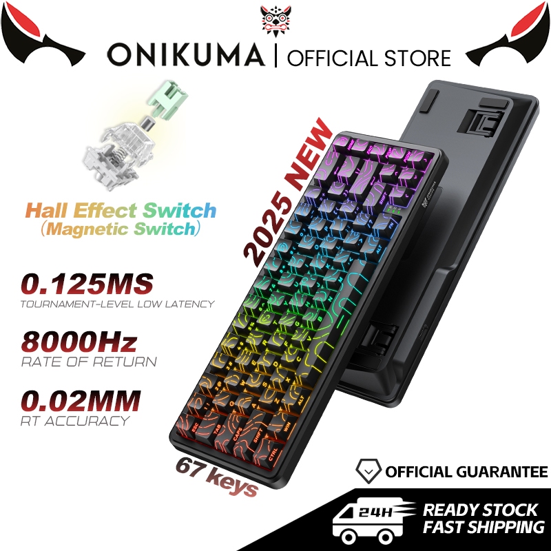 ONIKUMA G67 Mechanical Keyboard 67keys Wired Customized Magnetic Axis ...