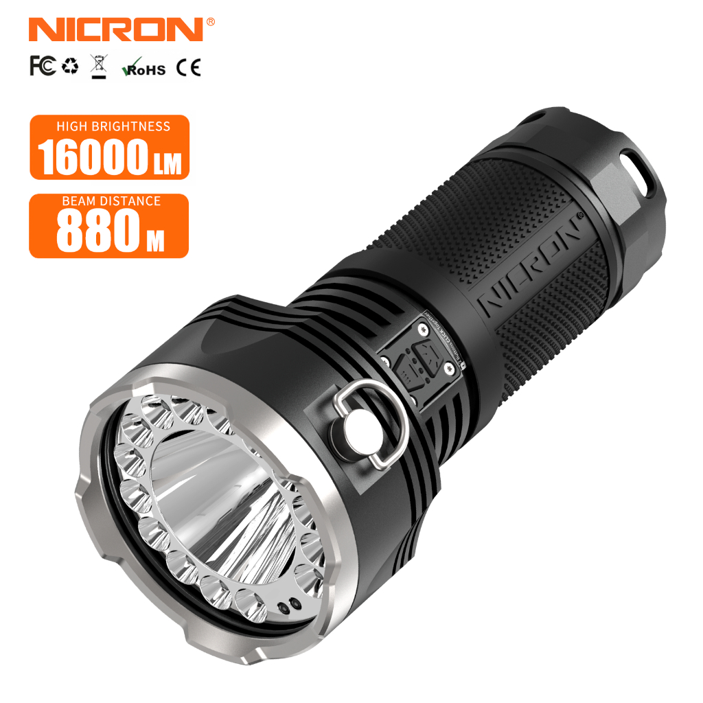 NICRON B400 Rechargeable Flashlights 16000 Lumens Type C Charged 18pcs ...