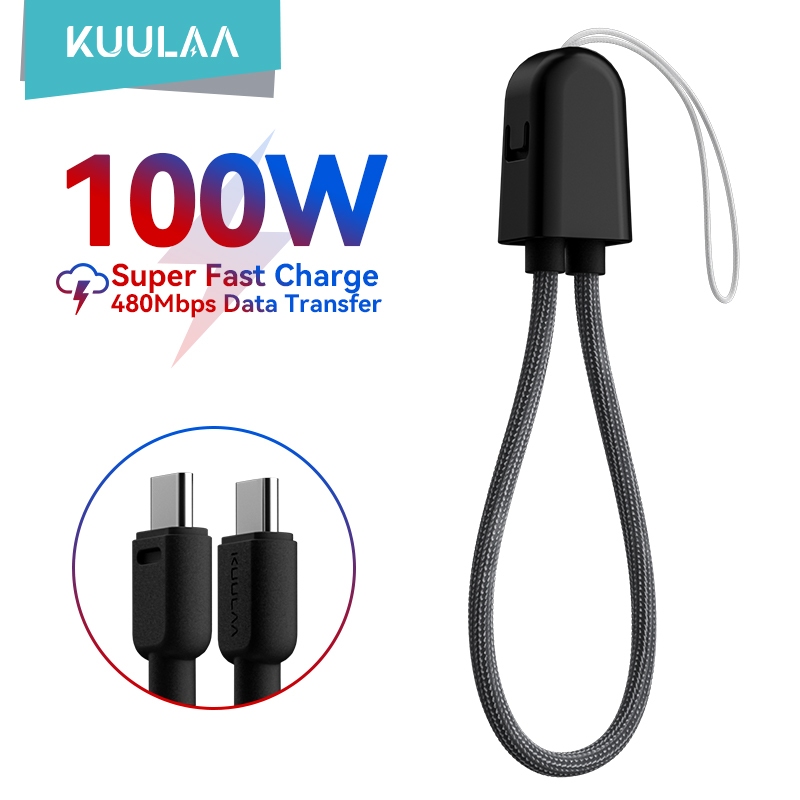KUULAA Zinc Alloy Type-C to Type-C Fast Charging Cable PD22.5W Hanging ...