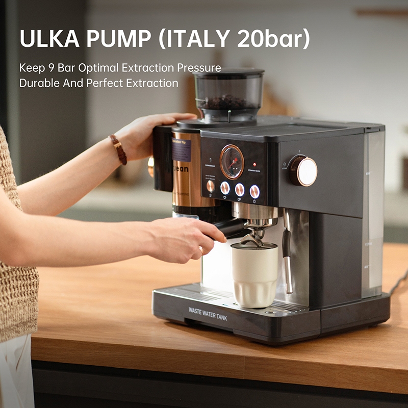 TJean Espresso Semi-automatic Coffee Machine ULKA Pump CoffeeMaster X1 (2-Year Warranty ...