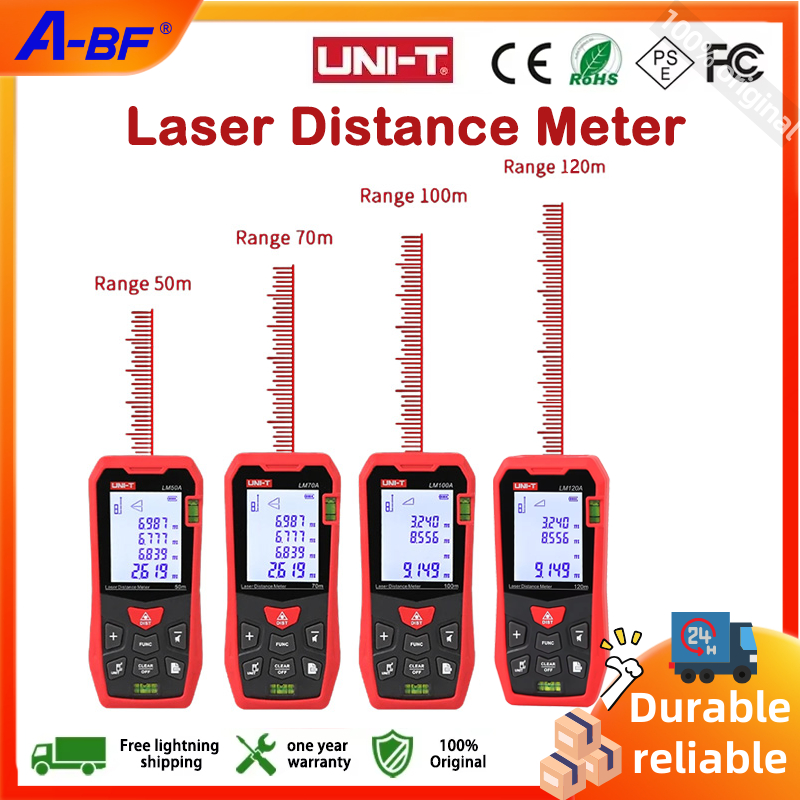 UNI-T Laser Rangefinder LM50A LM70A LM100A LM120A Laser Distance Meter ...