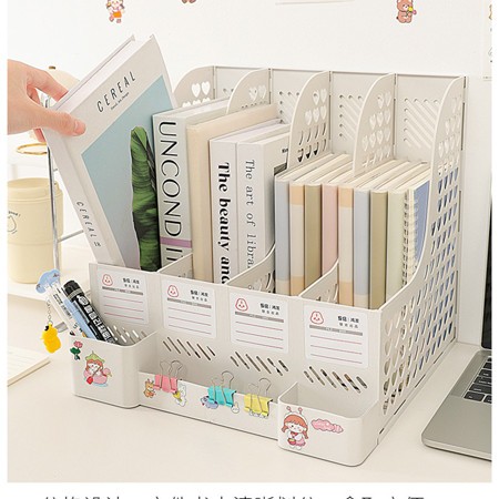 【Ship In 12h】file organizer rak buku atas meja File Rack tempat letak ...