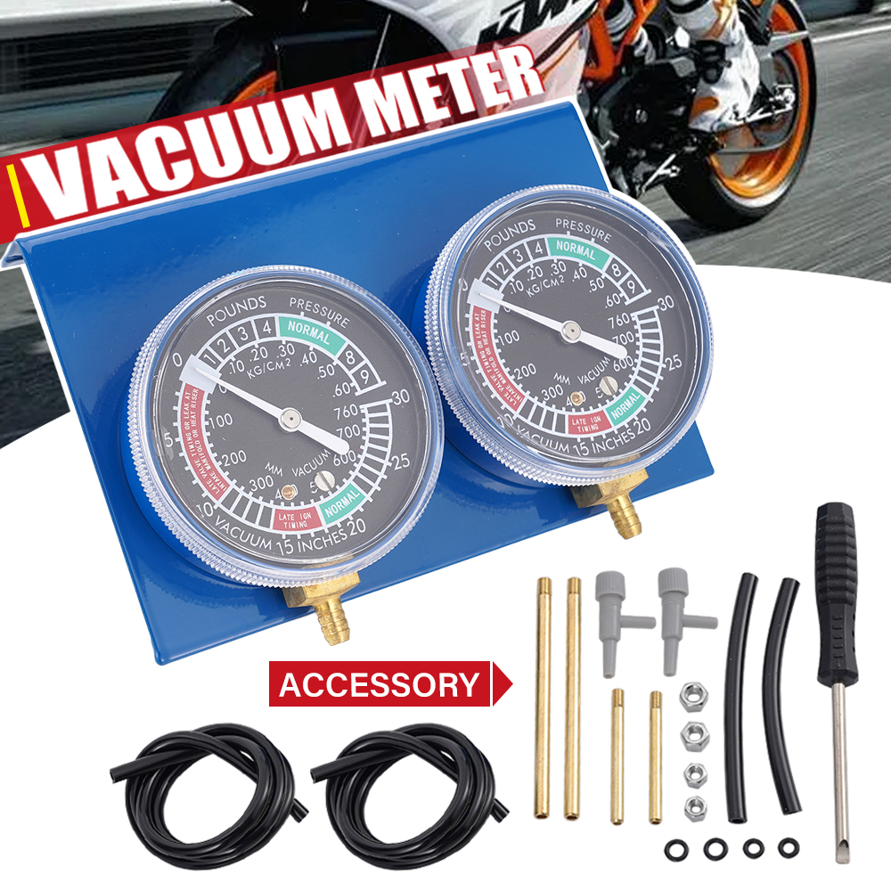A Set Of Two Bue Ones Car Motorcycle Fuel Vacuum Gauge Carburetor Carb ...