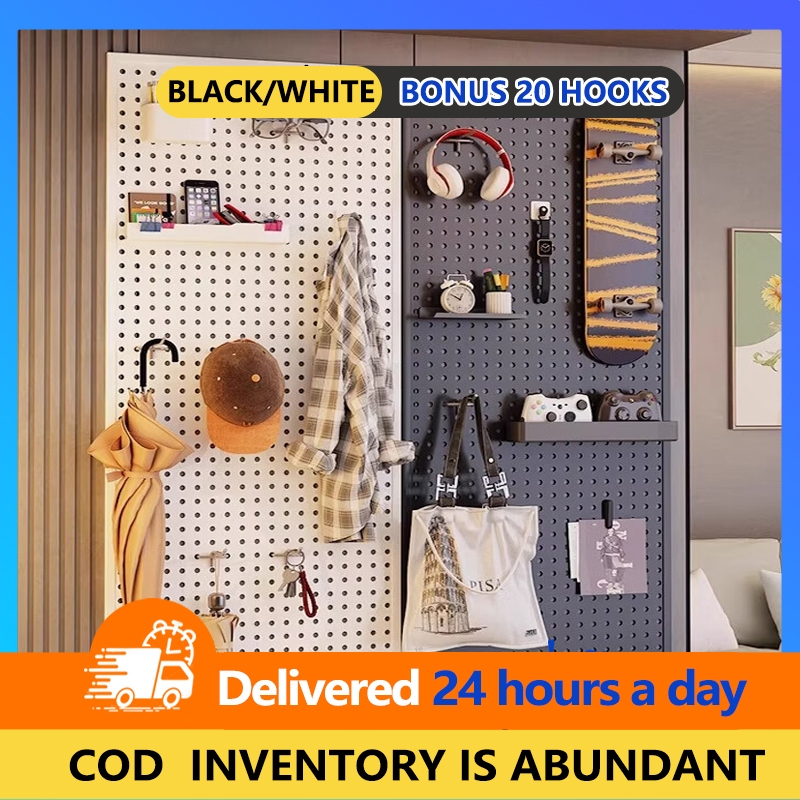 Metal Pegboard Hardware Tools Square Pegboard Wall Display Dish Rack ...