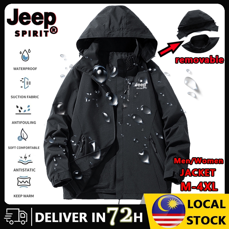 【2-3 days arrive!!!】JEEP SPIRIT Hiking Jackets For Men Waterproof ...