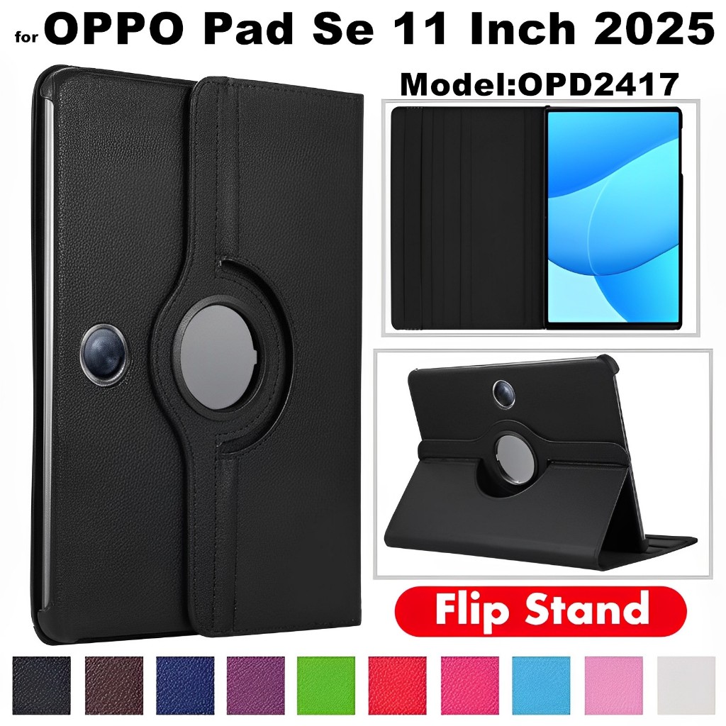 for OPPO Pad Se 11 Inch 2025 OPD2417 Tablet 360 Rotating Leather Case ...