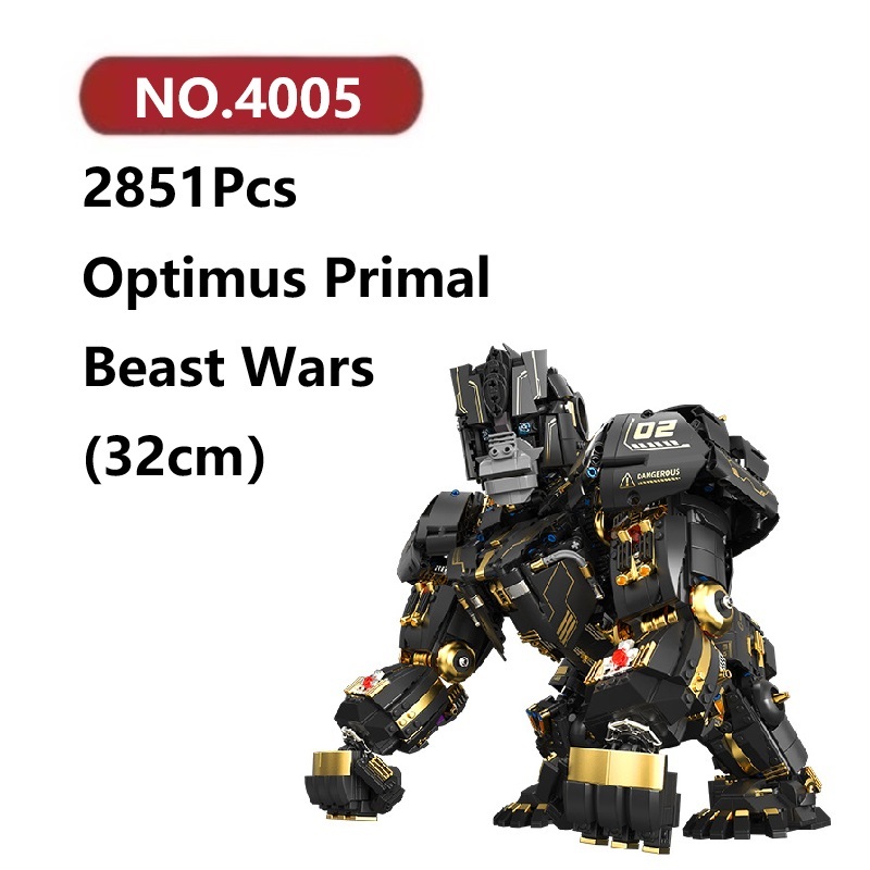 Optimus Primal Beast Wars Building Blocks 2851 Pcs TUOMU Animals Bricks ...