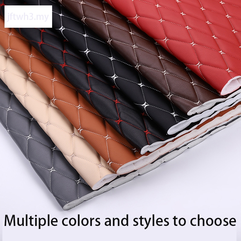155*100cm Car Interior Leather, Thick Quilted Self-Adhesive Leather PVC ...
