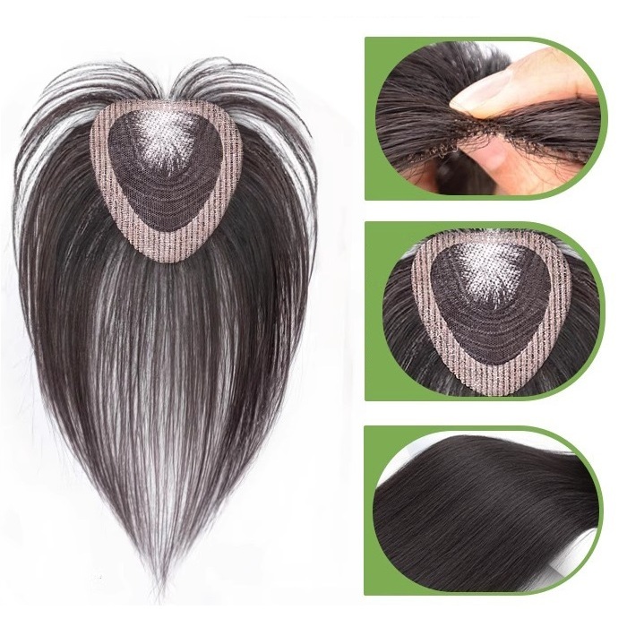 8cmx11cm Front Lace Touch fastener Hook&loop 100% Human Hair Hairline ...