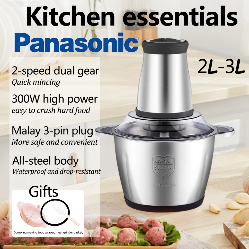 Panasonic 2L/3L blender chopper blender Multifunctional Stainless Steel Electric Meat Grinder ...