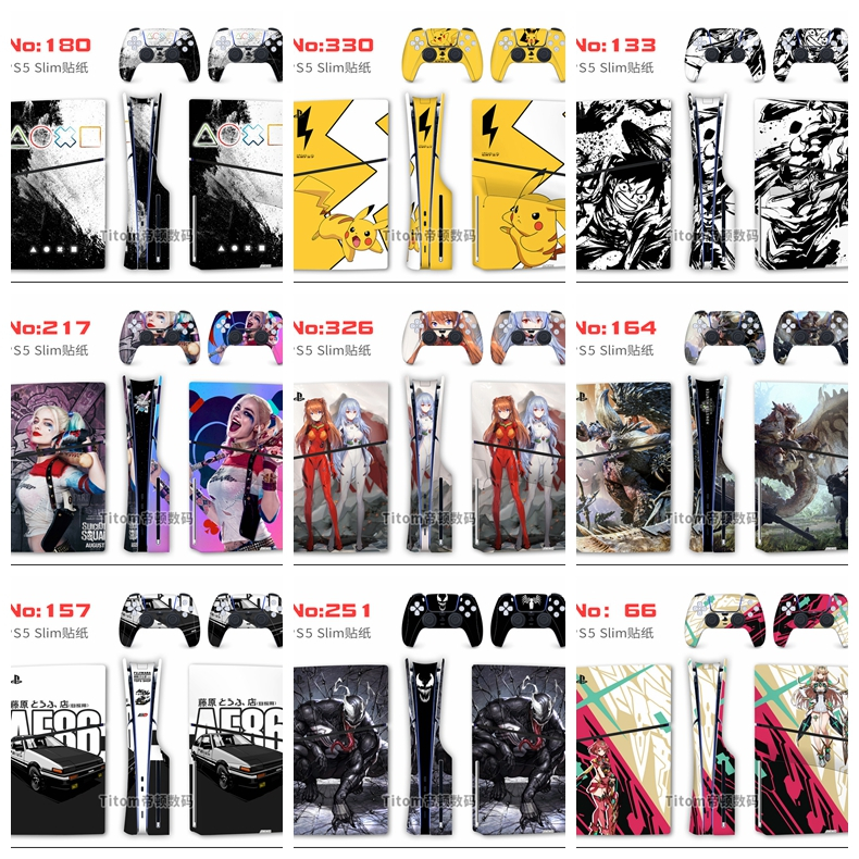 40 Colors Skin Sticker Compatible with Sony Playstation 5 Slim Disc ...
