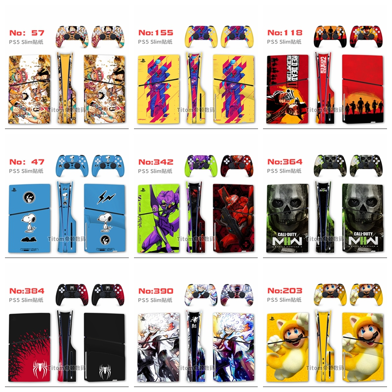 37 Colors Skin Sticker Compatible with Sony Playstation 5 Slim Disc ...