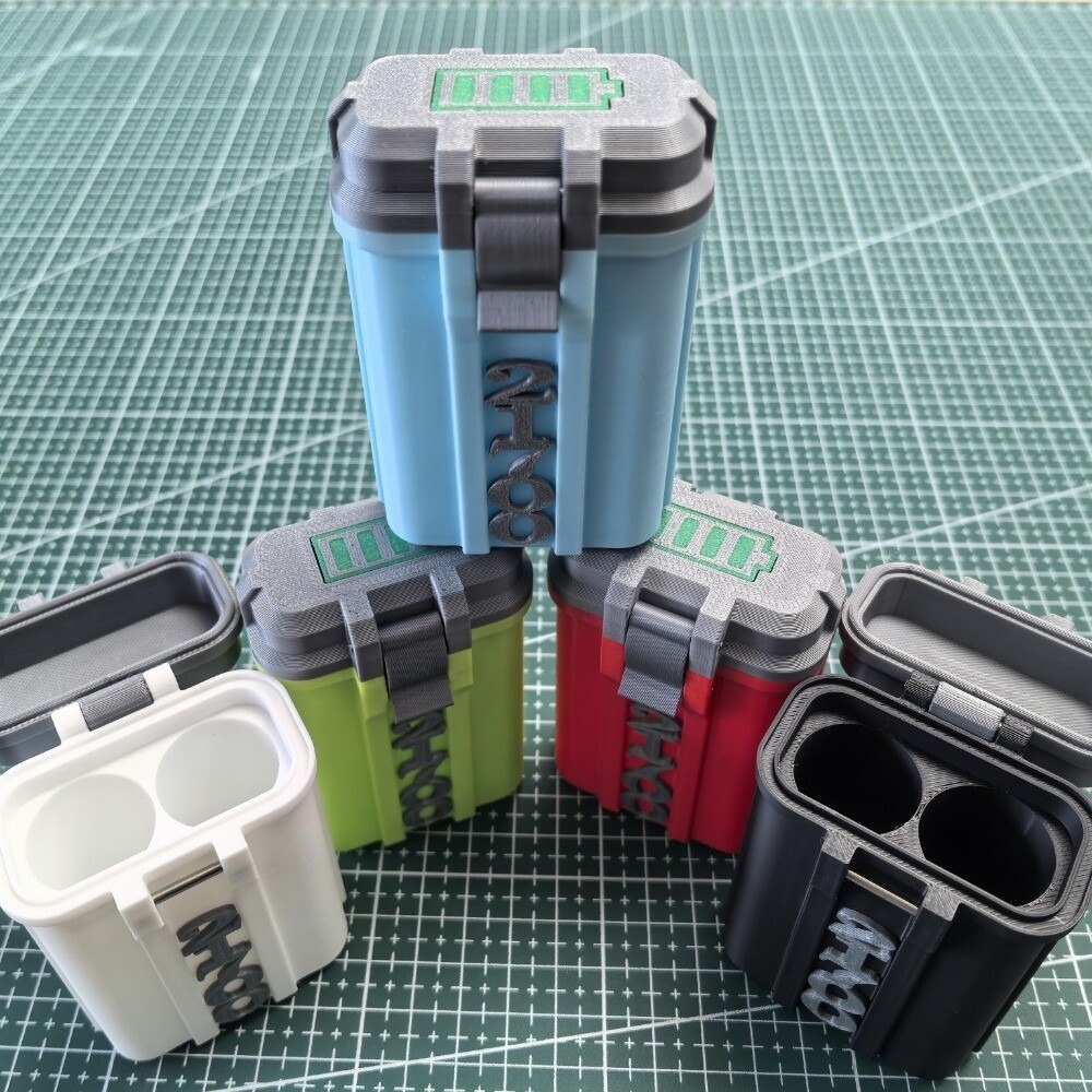 18650/21700 Portable Battery Case Storage Organizer Box Holder Battery ...