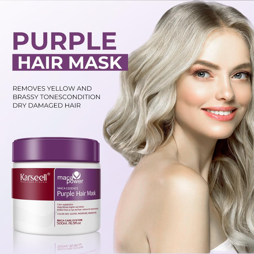 💯[Next Day Delivery]Karseell Purple Hair Mask Collagen Nourishing Hair ...