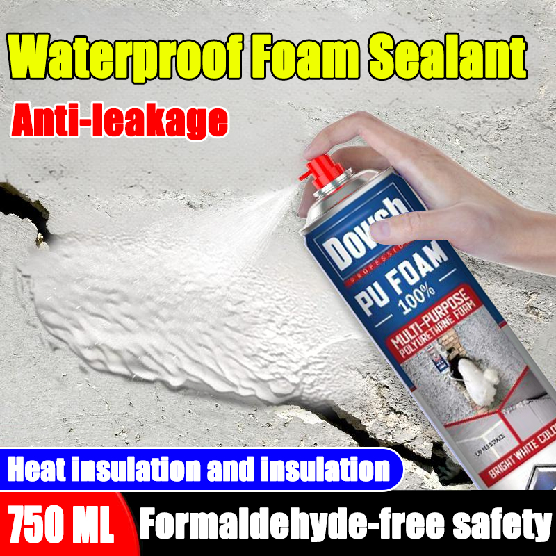 Keselamatan bebas formaldehid Pu foam spray waterproof 750ml kapasiti ...