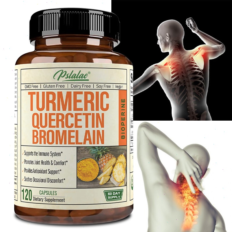 Quercetin with Bromelain Turmeric + Curcumin & Black Pepper - 120 ...